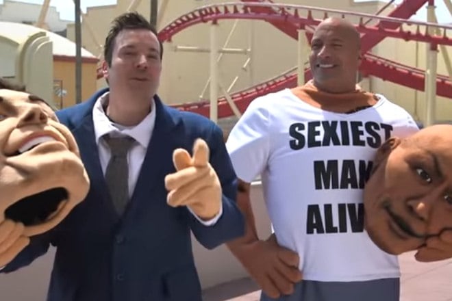 Jimmy Fallon, Dwayne Johnson ‘The Rock’ photobomb unsuspecting fan, get ...