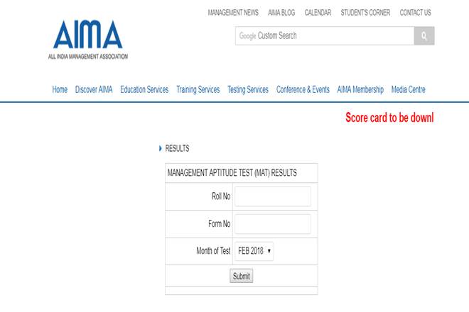 AIMA MAT February 2018 results out, check scorecard on official website ...
