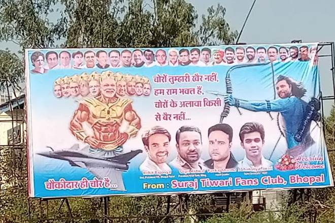 Bhopal: Posters depict Rahul Gandhi as Lord Ram, Modi as Ravan ahead of ...