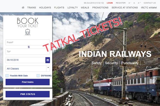 Tatkal ticket booking timings 2019: How to book tatkal tickets on IRCTC ...