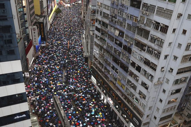 Hong Kong protest: Tens of thousands flood park, major roads for latest ...
