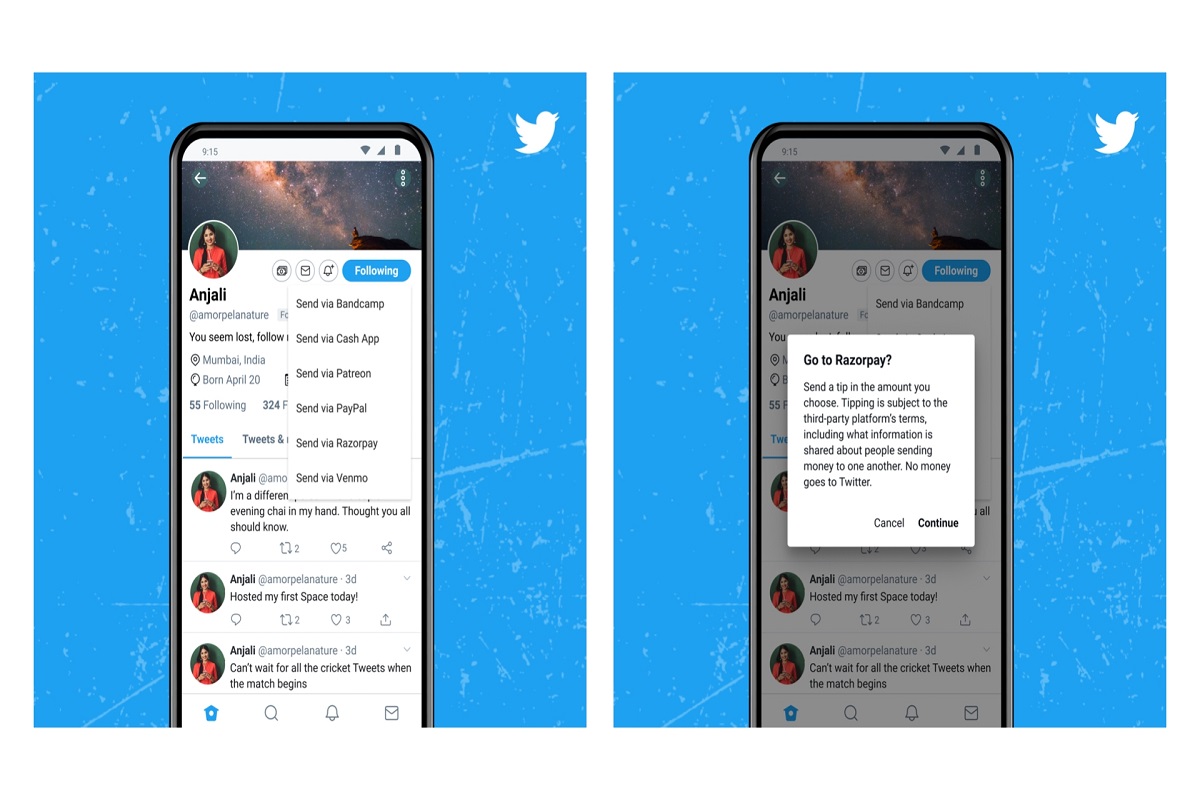 Twitter brings ‘Tip Jar’ in-app payments to India to help creators ...