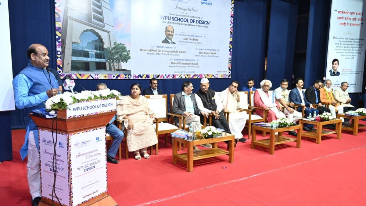 Om Birla inaugurates new building of MIT-WPU School of Design ...