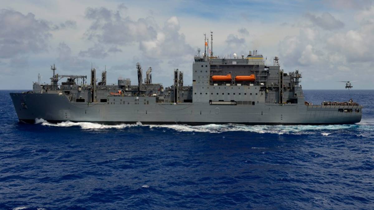 US Navy Replenishment Vessel Arrives at L&T Shipyard in India for ...