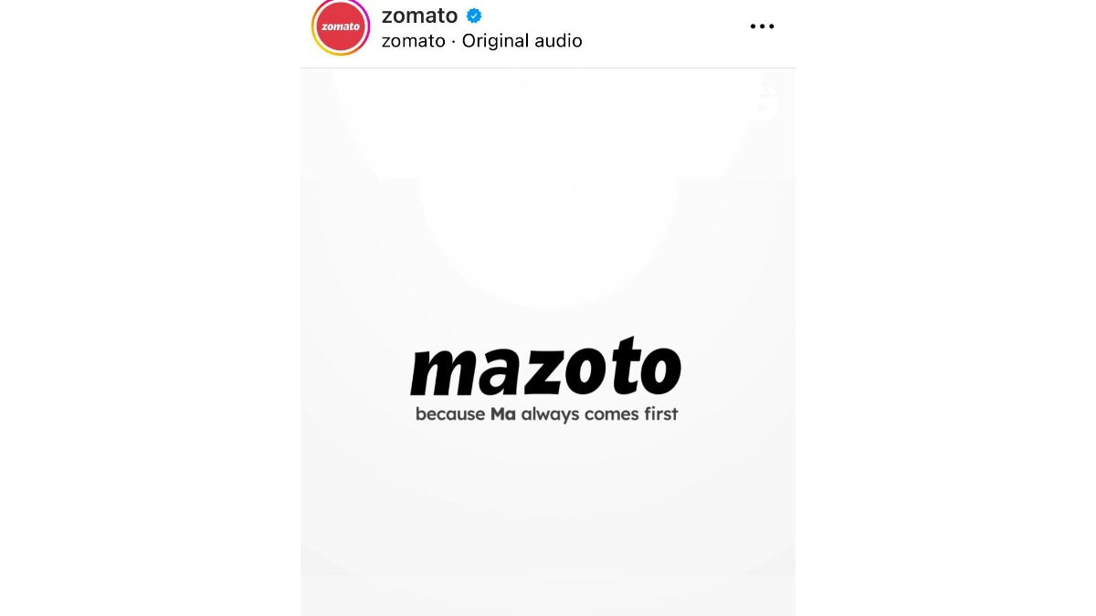 Zomato changes brand name to ‘Mazato’ for Mother’s Day - Brand Wagon ...