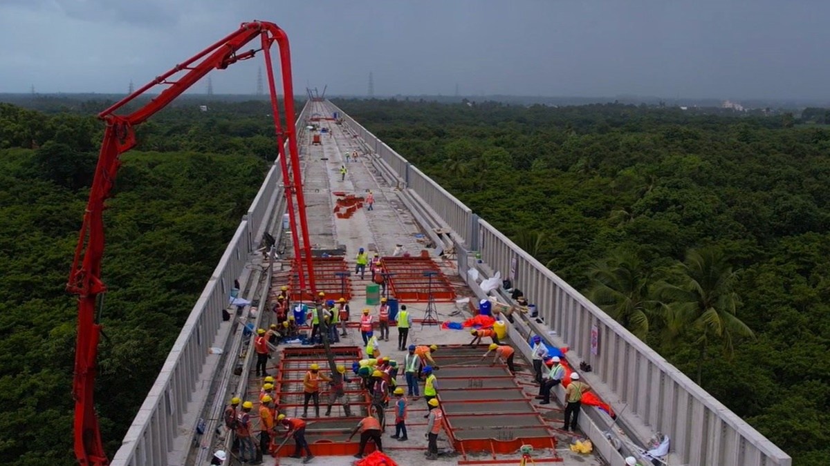 Major boost for Bullet Train project! NHSRCL begins track laying works ...