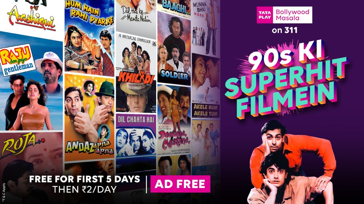 Tata Play launches new service Tata Play Bollywood Masala - Brand Wagon ...