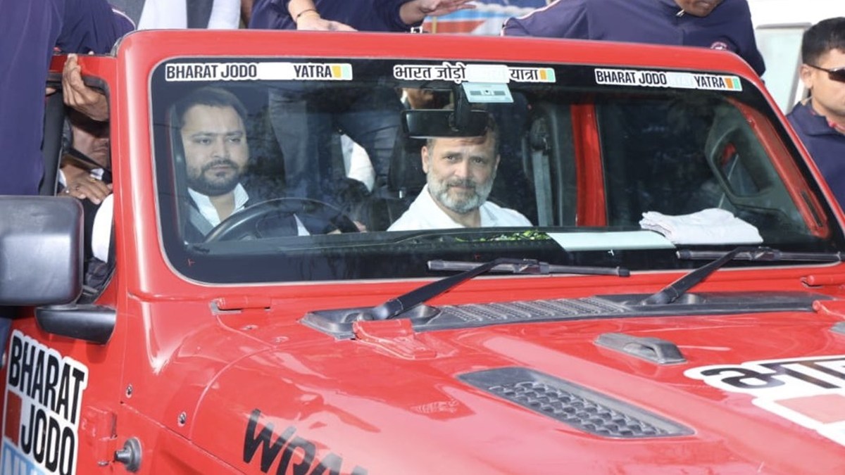 Bharat Jodo Nyay Yatra: Tejashwi Yadav drives around with Rahul Gandhi ...