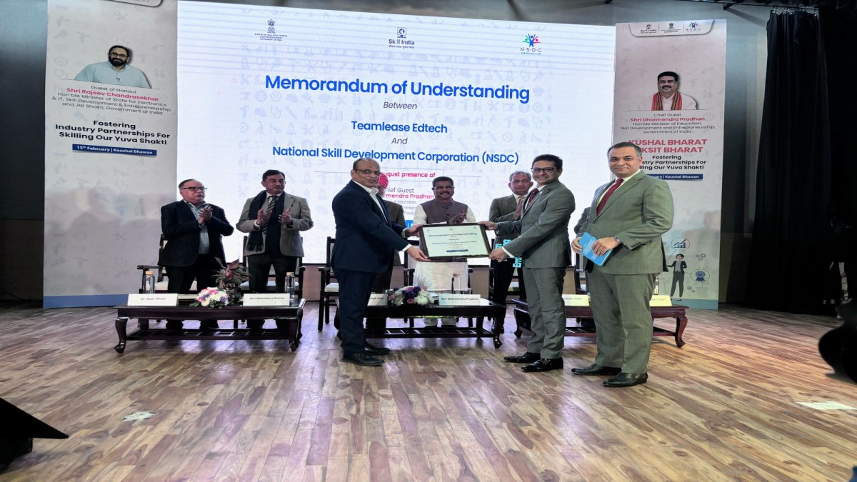 Ministry of Education forms a partnership between TeamLease Edtech and ...