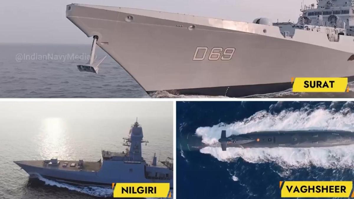 Indian Navy's Power Surge: Commissioning of Nilgiri, Surat and Vagsheer ...