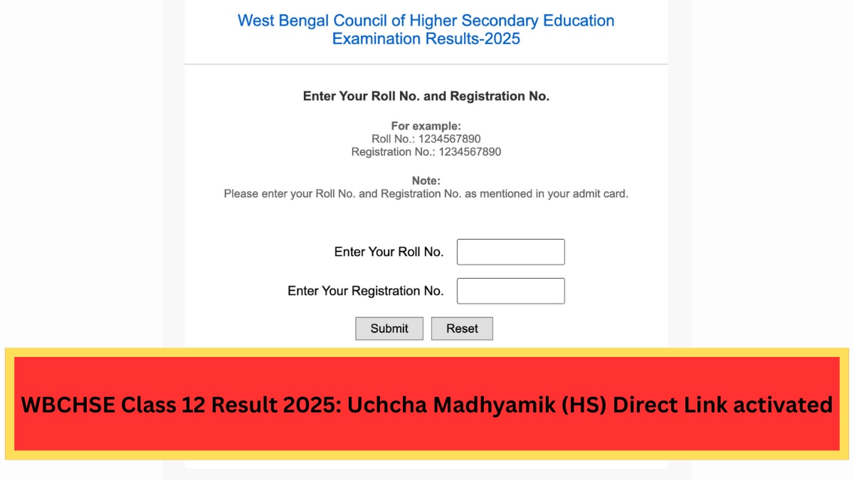 wbresults.nic.in, West Bengal WBCHSE HS 12th Result (OUT) 2025 Highlights: WB High Secondary ...