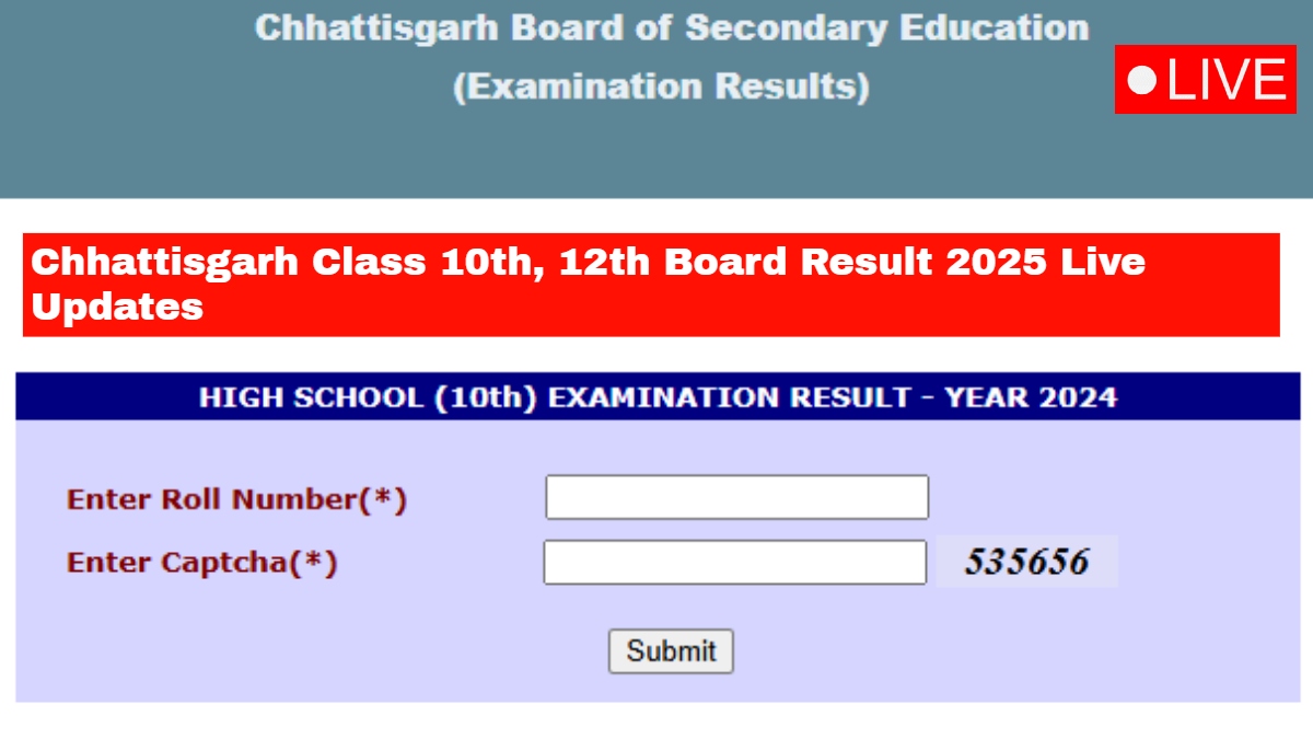 results.cg.nic.in CGBSE CG Board 10th, 12th Result 2025 OUT: CGBSE ...