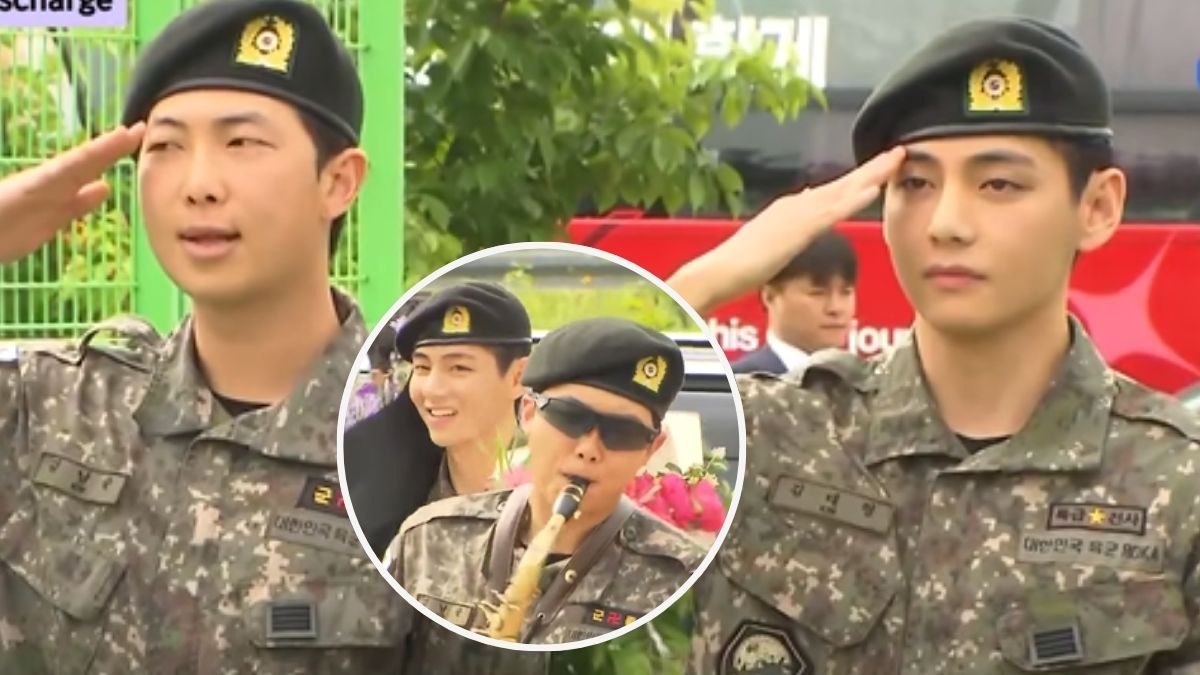 BTS members discharged: With saxophones and salutes, RM and V promise ...