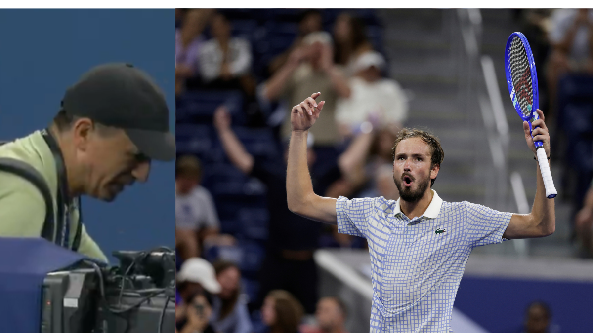 US Open 2025: Photographer caught amid Medvedev's meltdown controversy ...