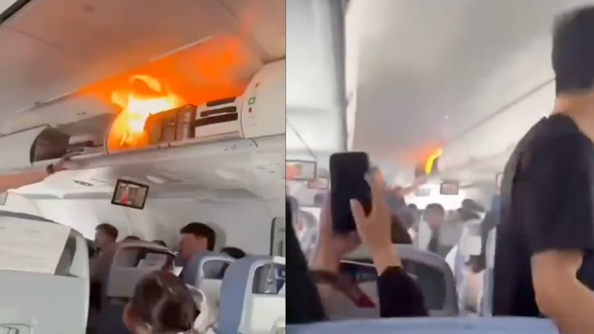 Air China flight forced to land in Shanghai after lithium battery catches fire mid-air, dramatic ...