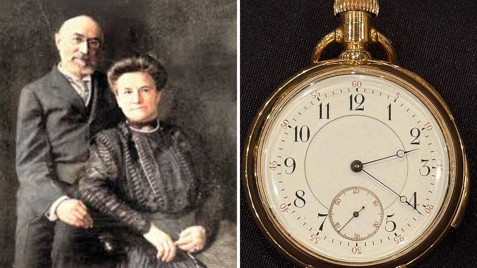 ‘2:20 AM, 1912’: Titanic couple’s gold pocket watch breaks auction ...