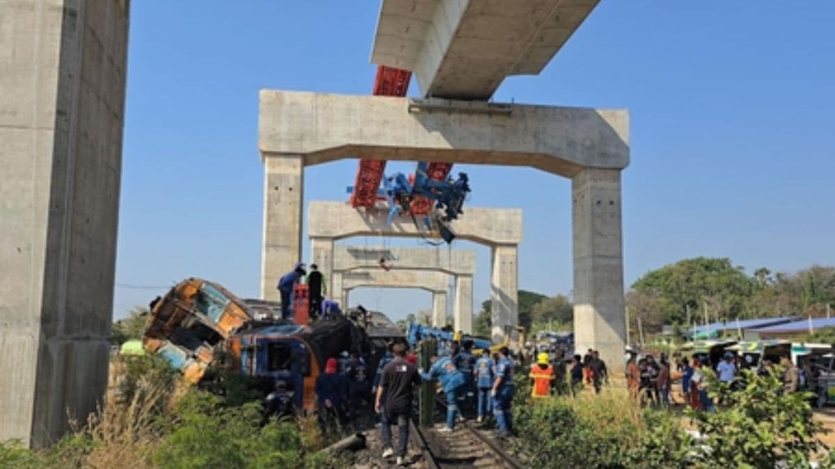Thailand train accident: Crane collapse kills 22, over 55 injured ...