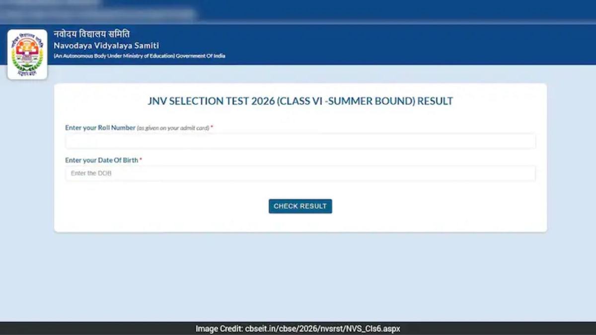 Navodaya Result 2026 out at navodaya.gov.in: Steps to check JNVST Class ...