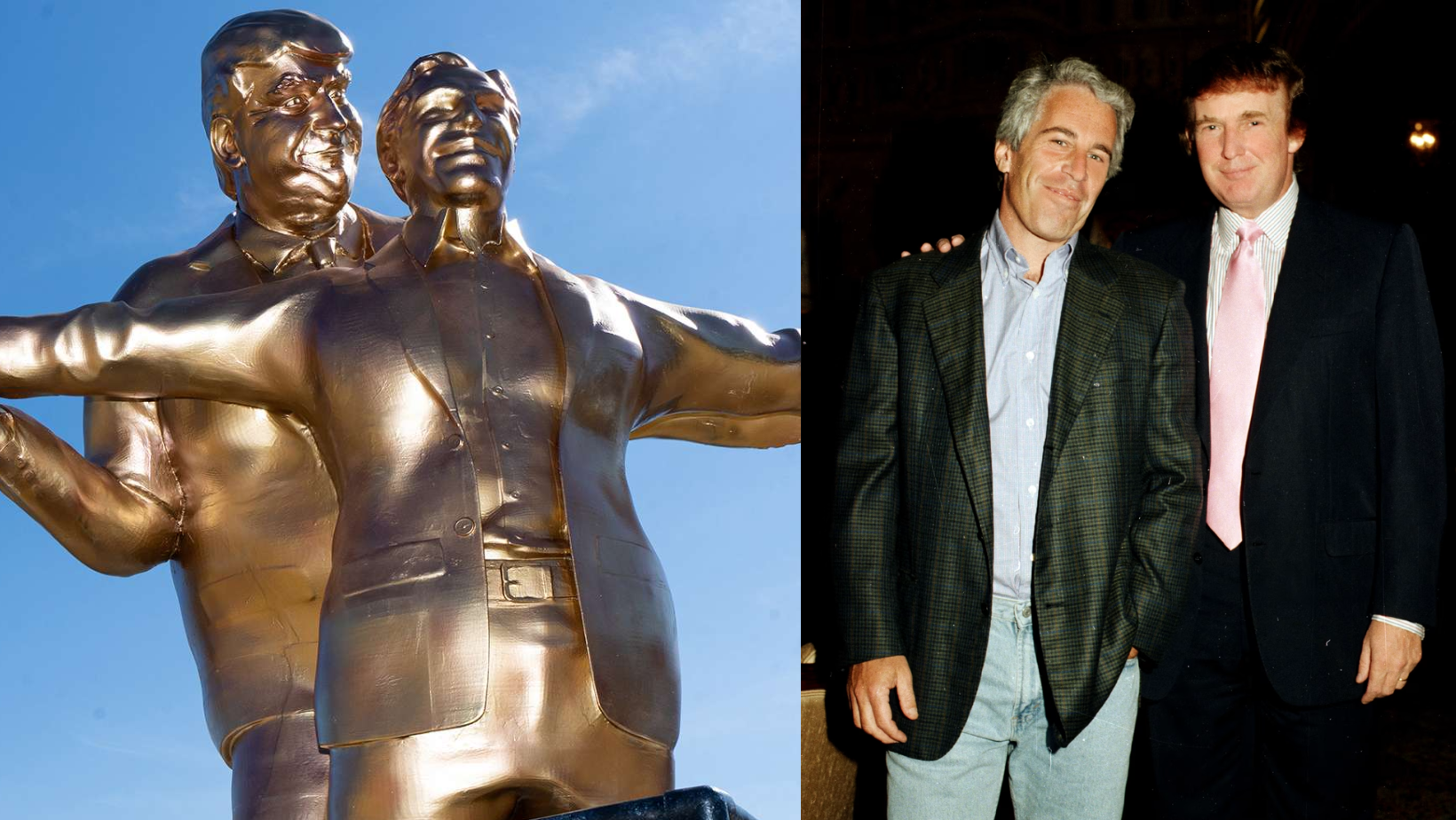 Titanic trolling: Gold Trump-Epstein ‘king of the world’ statue hits ...