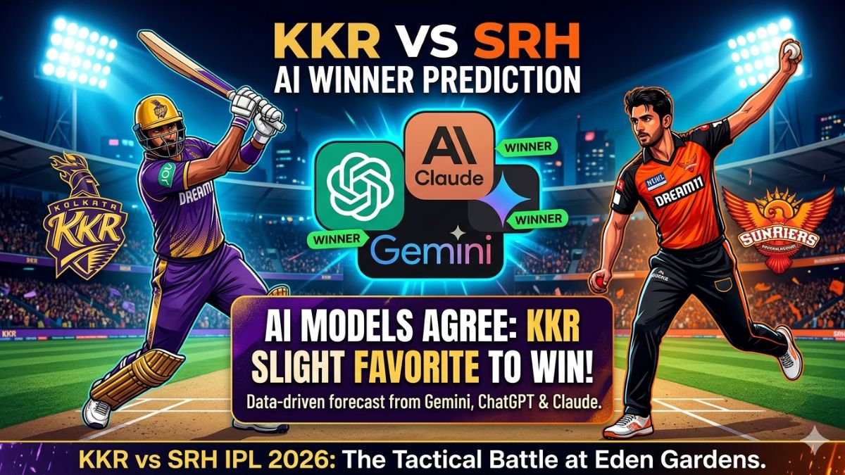 KKR vs SRH Prediction: AI Models Gemini & Claude Name Today’s Winner ...