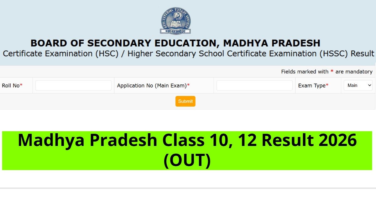 MPBSE MP Board Class 10th, 12th Result 2026 Scorecard, Toppers List OUT ...