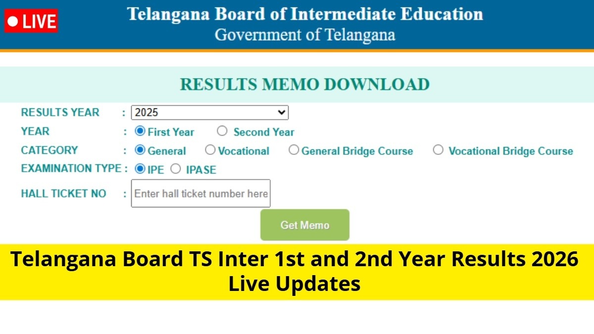 TGBIE TS Inter 1st 2nd Year Result 2026 OUT Highlights: Telangana board ...