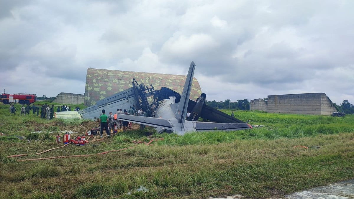 IAF AN-32 aircraft catches fire after landing at Assam's Jorhat airbase ...