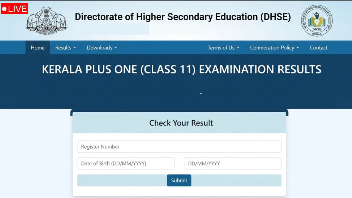 Kerala Plus One Result 2026 LIVE: Scorecards to be out today at ...